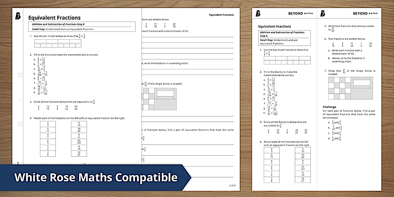 👉 Equivalent Fractions (teacher made) - Twinkl