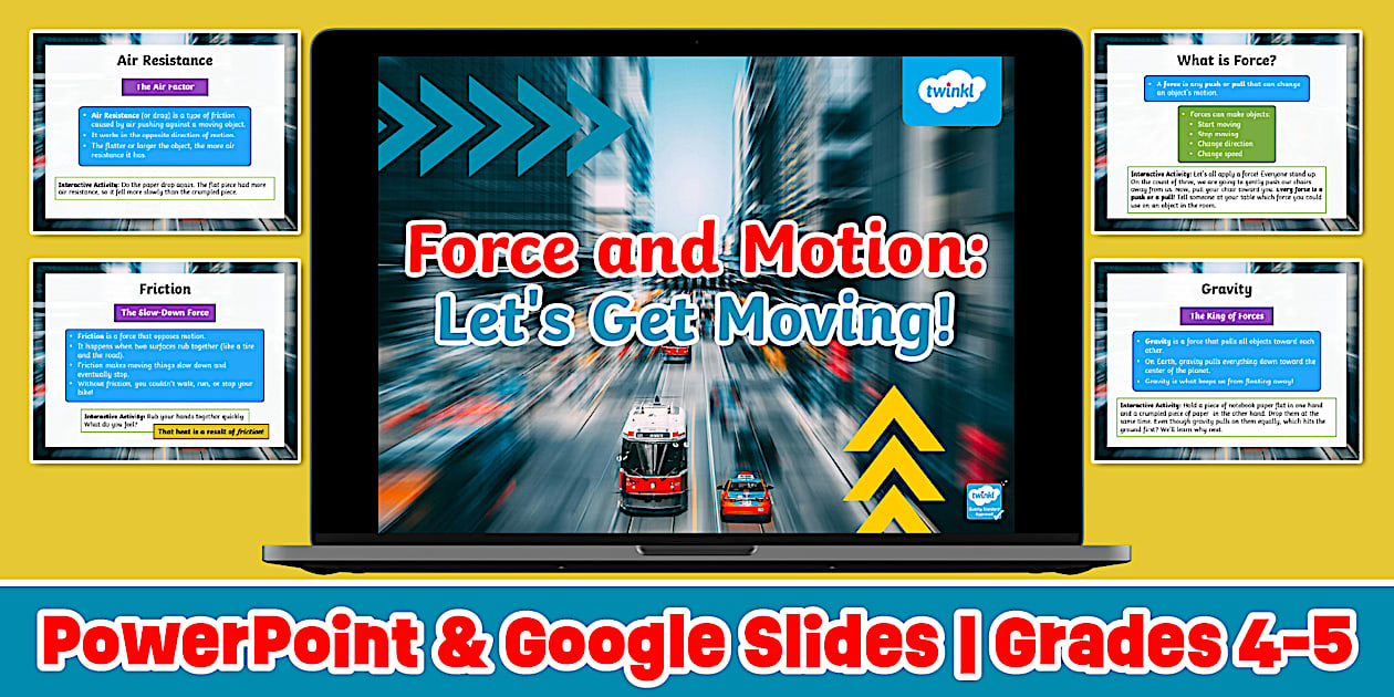 Force and Motion PowerPoint & Google Slides