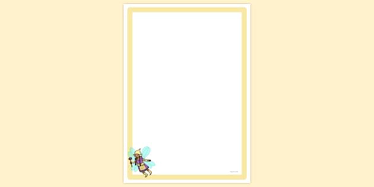 Simple Blank Tooth Fairy Page Border | Page Borders | Twinkl