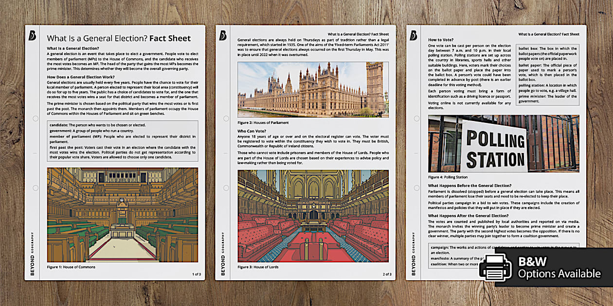 What Is a General Election? Fact Sheet | Beyond - Twinkl