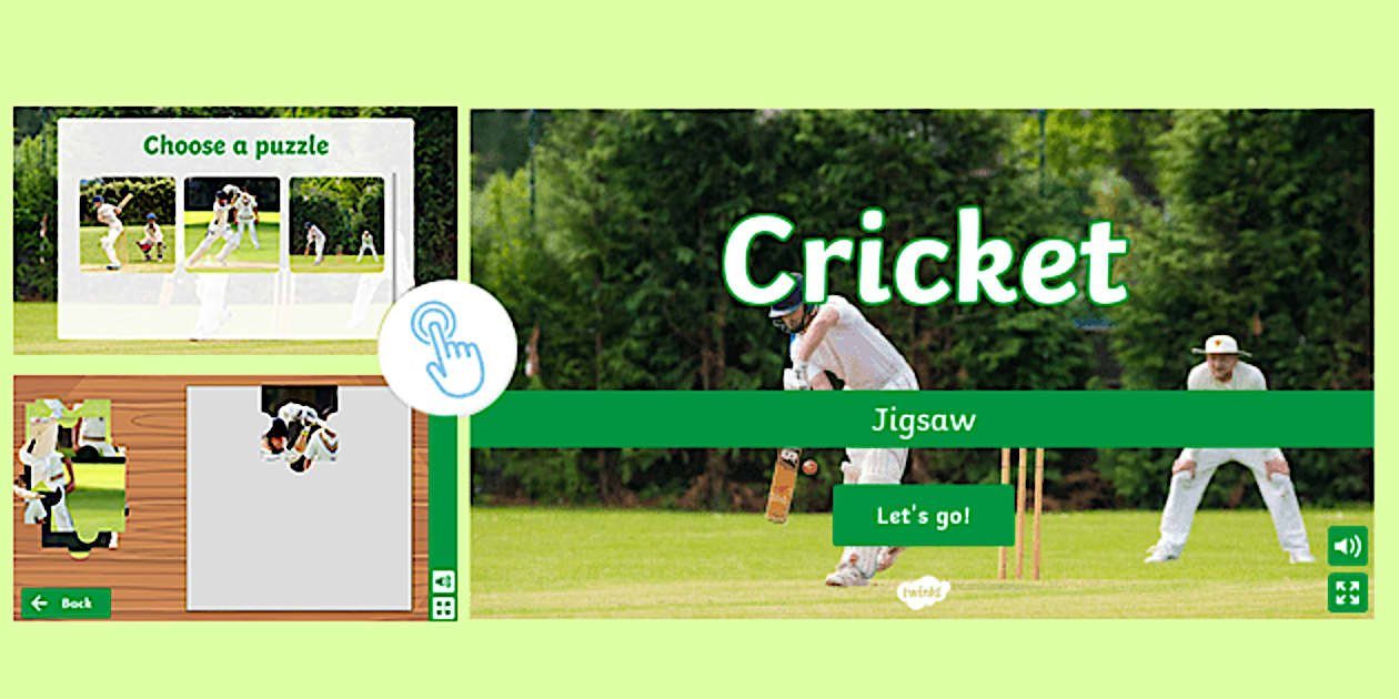 Cricket Interactive Jigsaw (Teacher-Made) - Twinkl