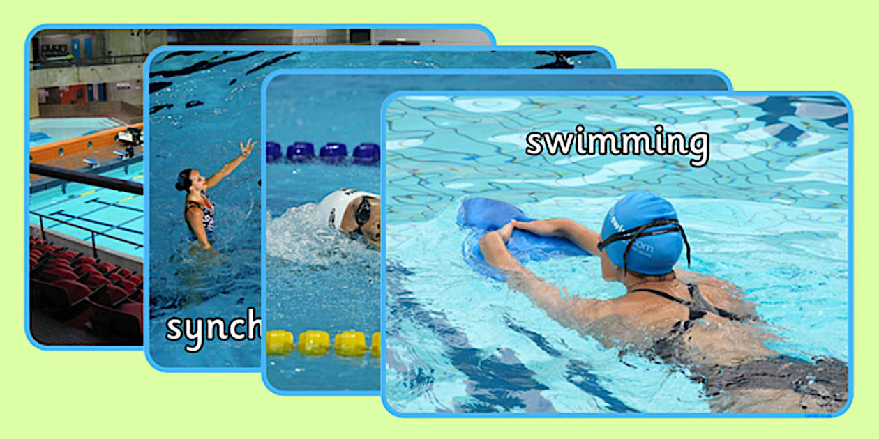 The Olympics Swimming Display Photos (Teacher-Made) - Twinkl