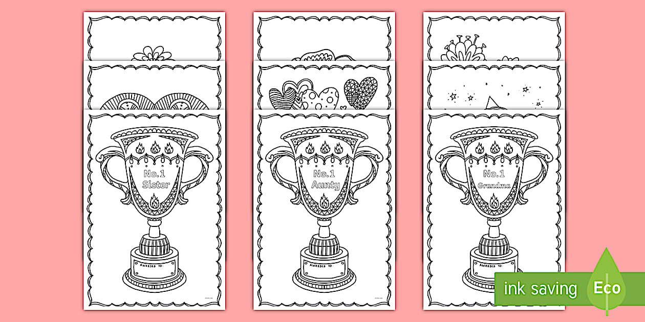 Mother's Day (and Mother Figures) Mindfulness Colouring Pages
