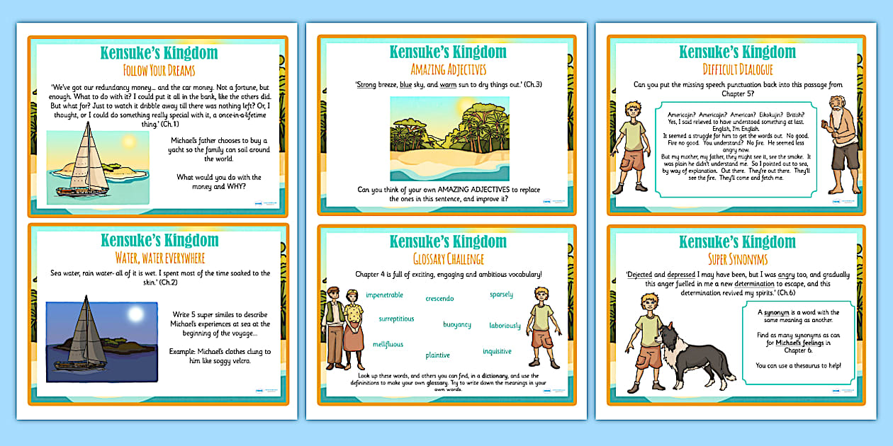 Kensuke's Kingdom Challenge Cards - Twinkl