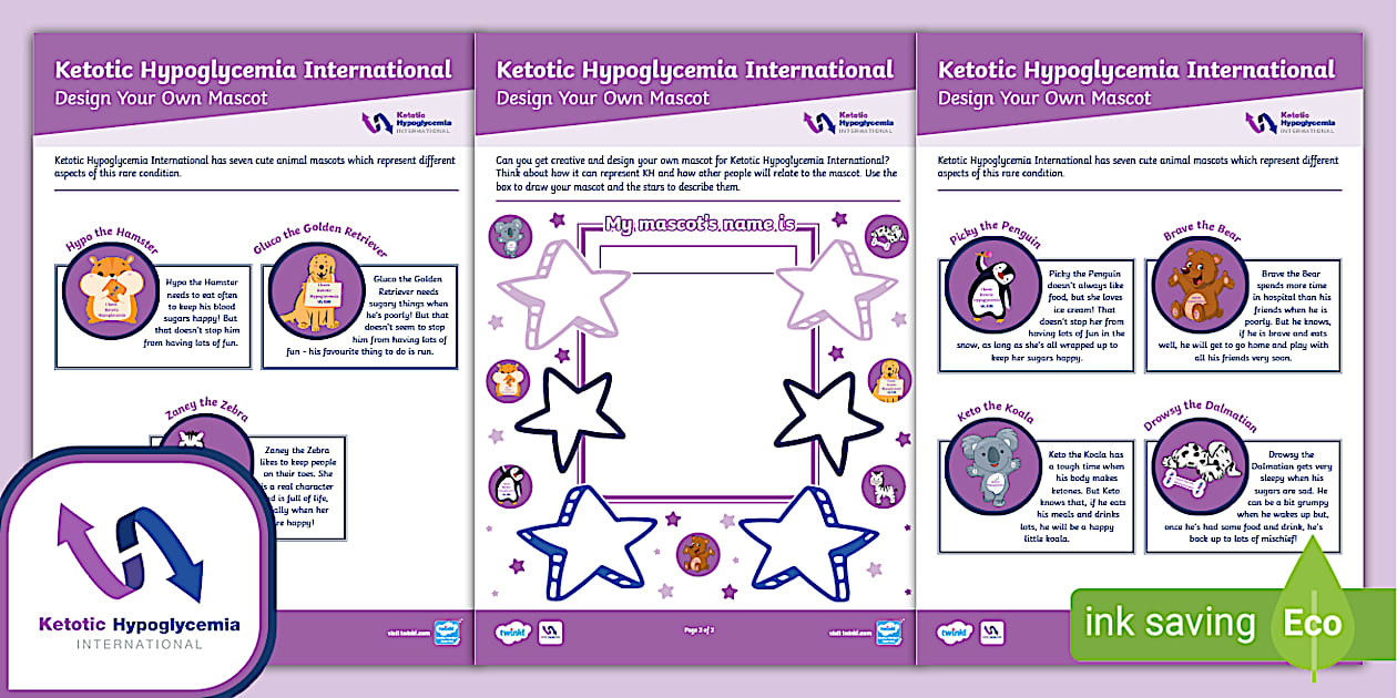 Ketotic Hypoglycemia International Design Your Own Mascot