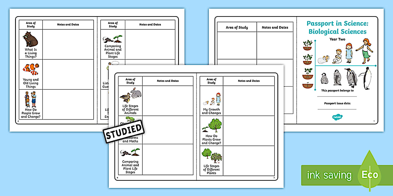 SA Year 2 Biological Sciences Passport Booklet - Twinkl
