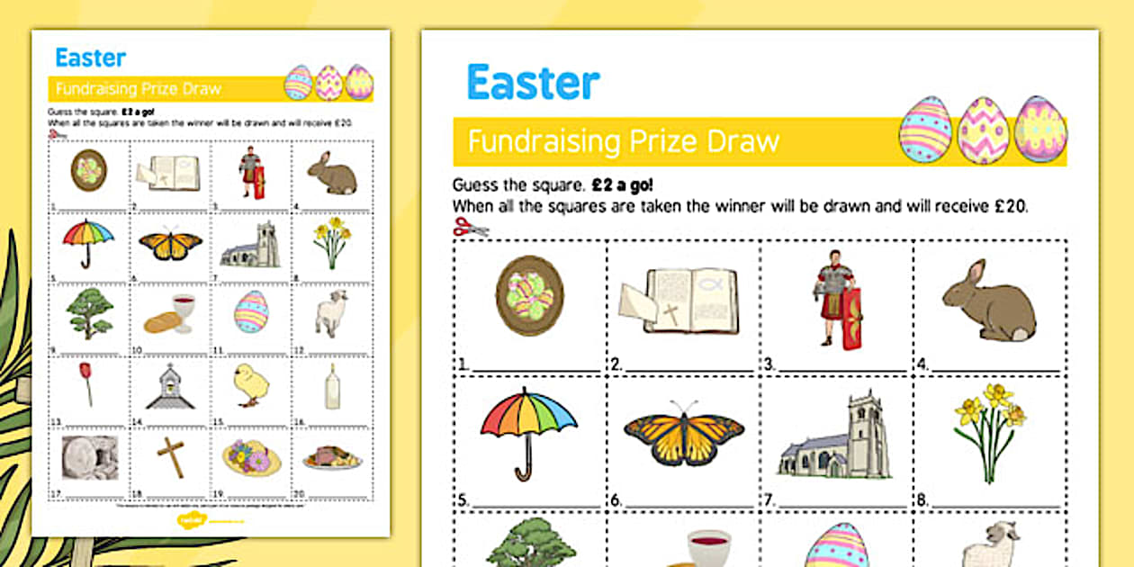 Care Home Easter Fundraising Sheet - Twinkl