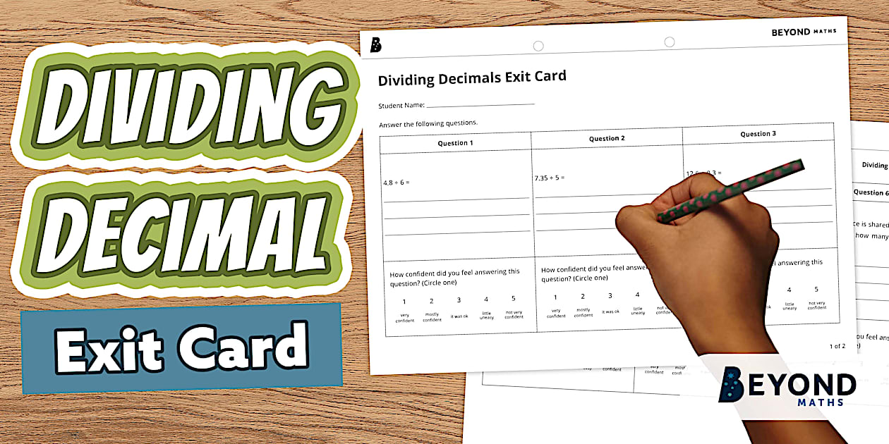 Decimals Division Exit Card