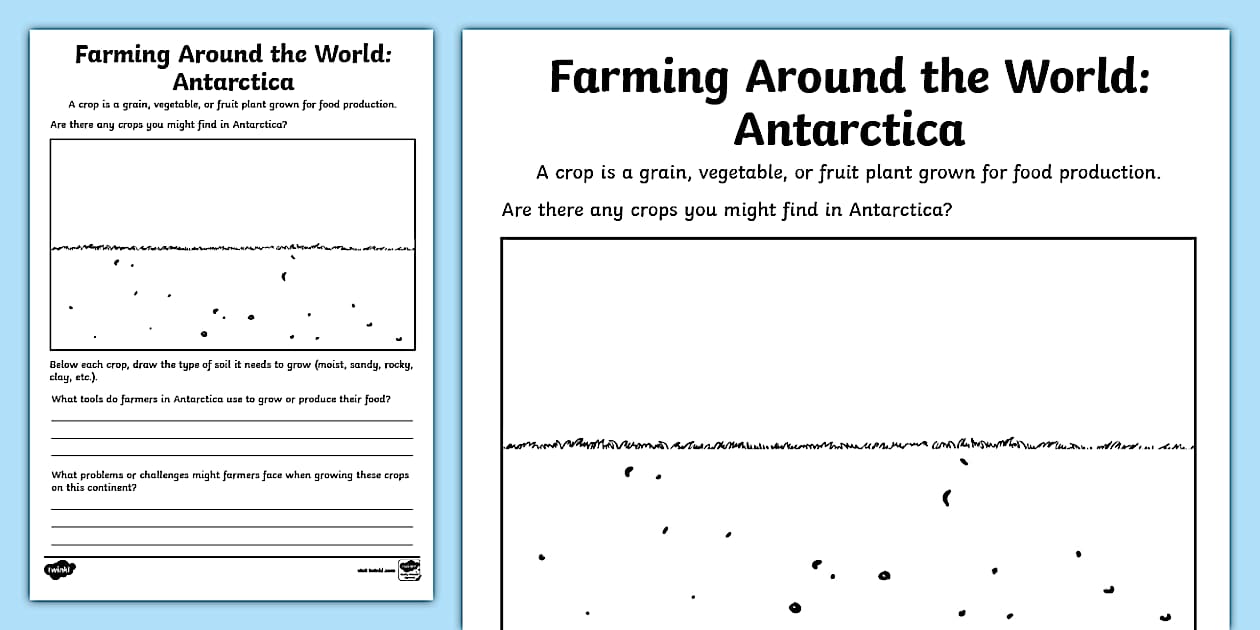 Farming in Antarctica Research Worksheet (Teacher-Made)