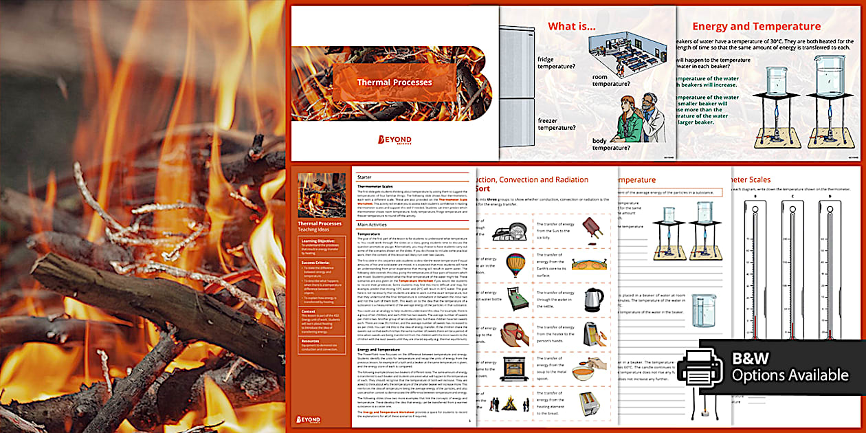 Thermal Processes Lesson Pack | KS3 Energy | Beyond - Twinkl