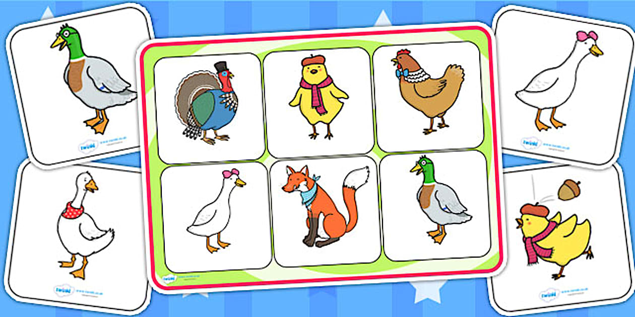 Chicken Licken Matching Mat SEN (teacher made) - Twinkl