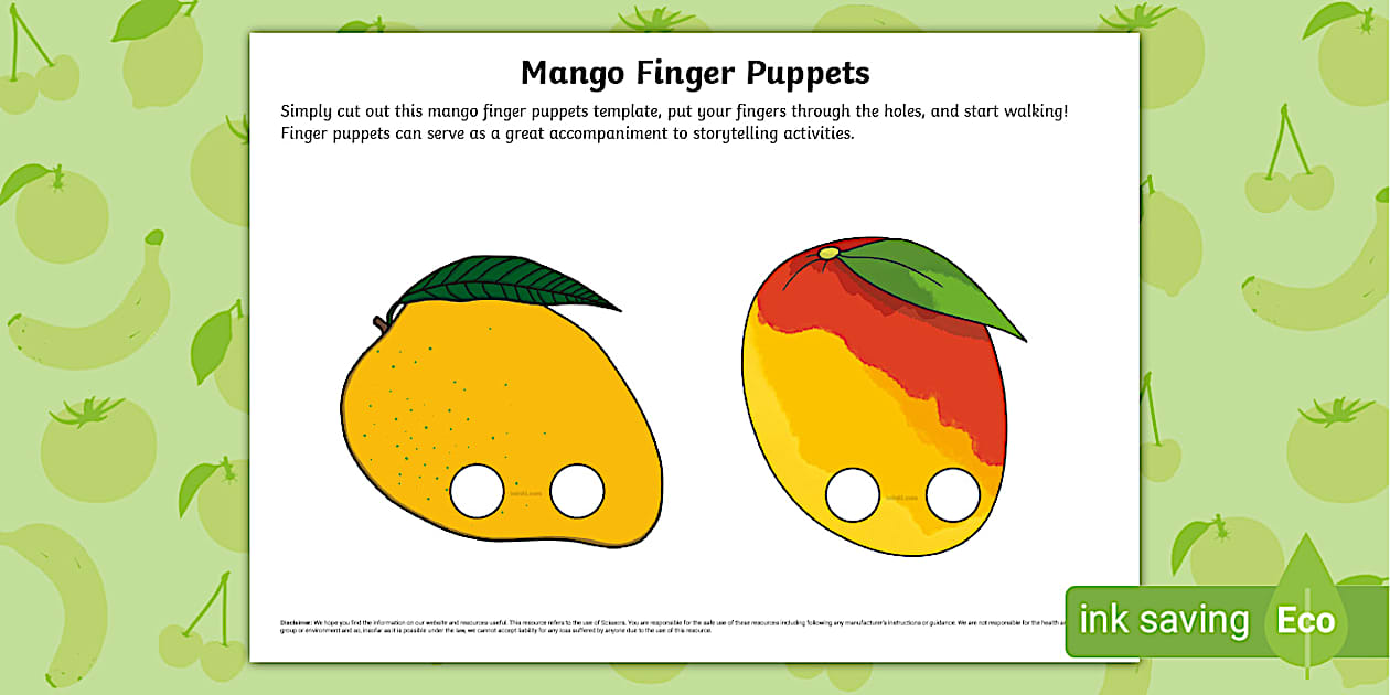 Mango Finger Puppets (Teacher-Made) - Twinkl