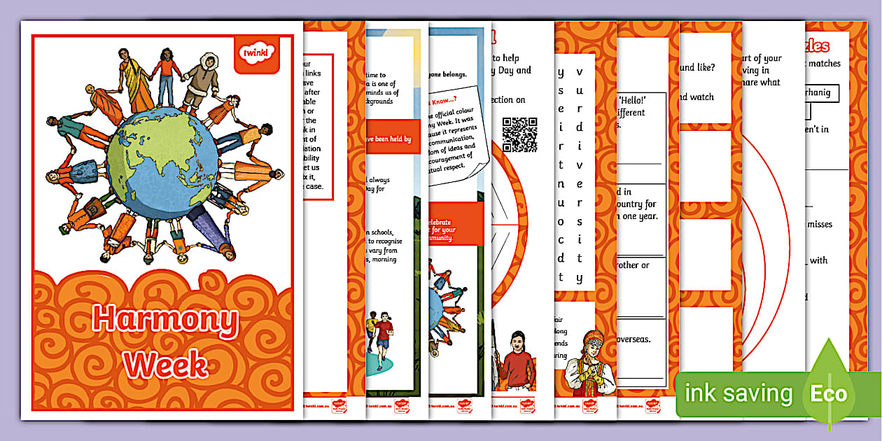 Harmony Week Activity Interactive Activity Booklet Years 3-6