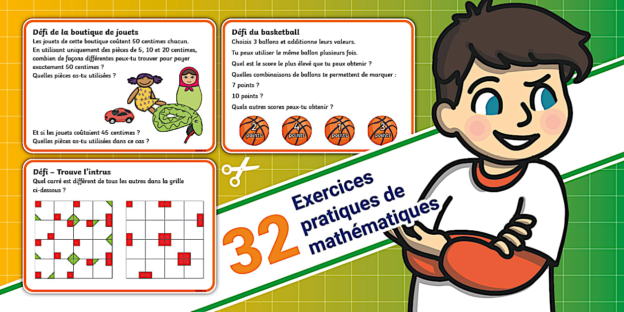 Cartes de défis mathématiques