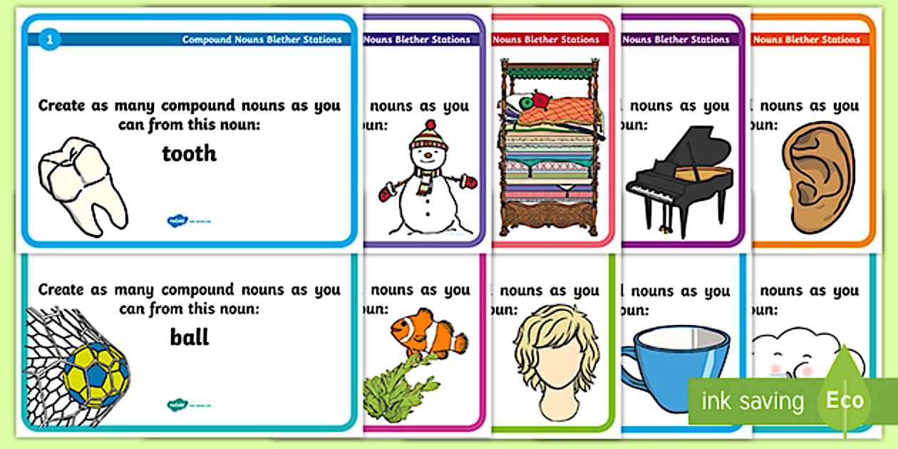 Create Compound Nouns Blether Stations - Twinkl