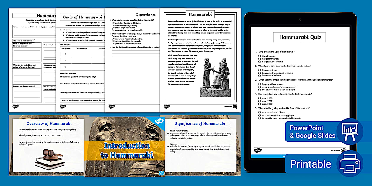 Sixth Grade Hammurabi Lesson Pack (teacher made) - Twinkl