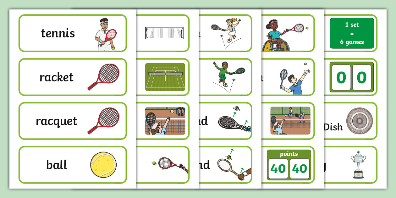 Wimbledon Word Cards (teacher made) - Twinkl