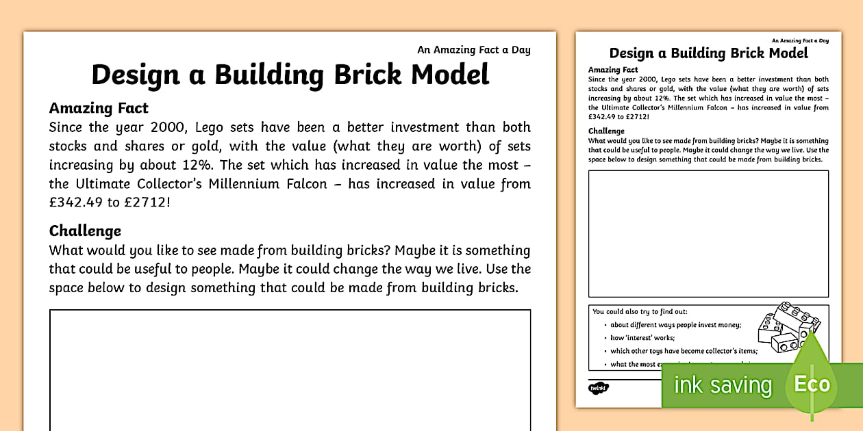 Building Brick Model Worksheet / Worksheet (teacher made)