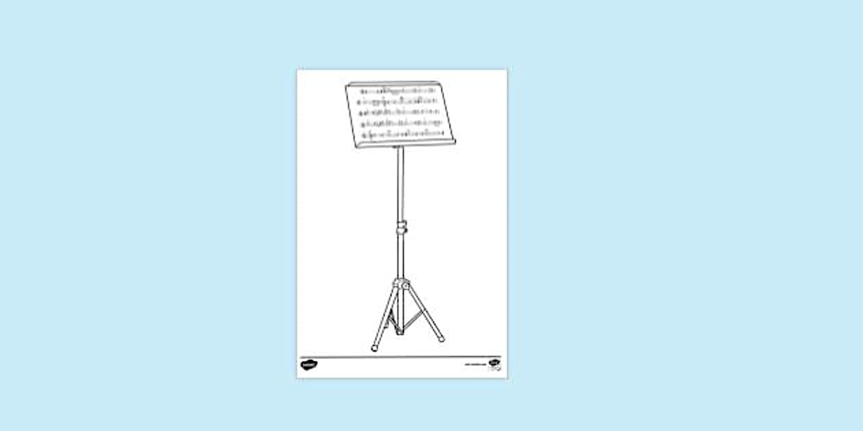 Conductors Music Stand Colouring Sheet | Colouring Sheets