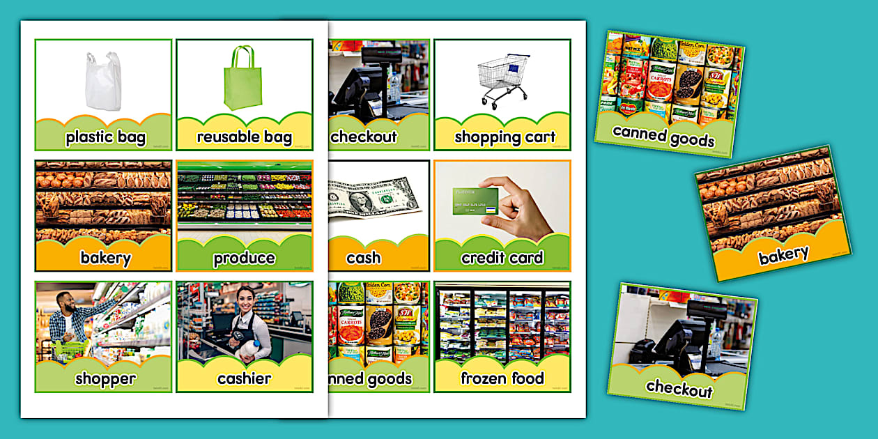 Grocery Store Flash Cards (Teacher-Made) - Twinkl