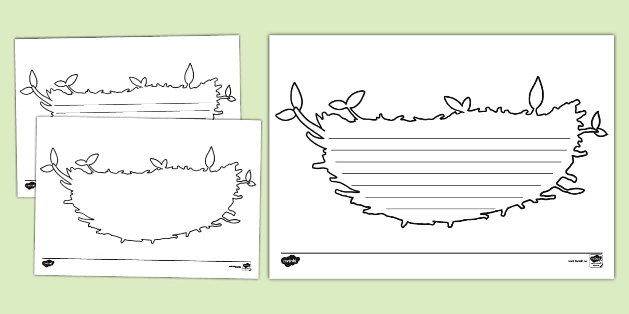 Bird's Nest Writing Template - Twinkl Writing (teacher made)
