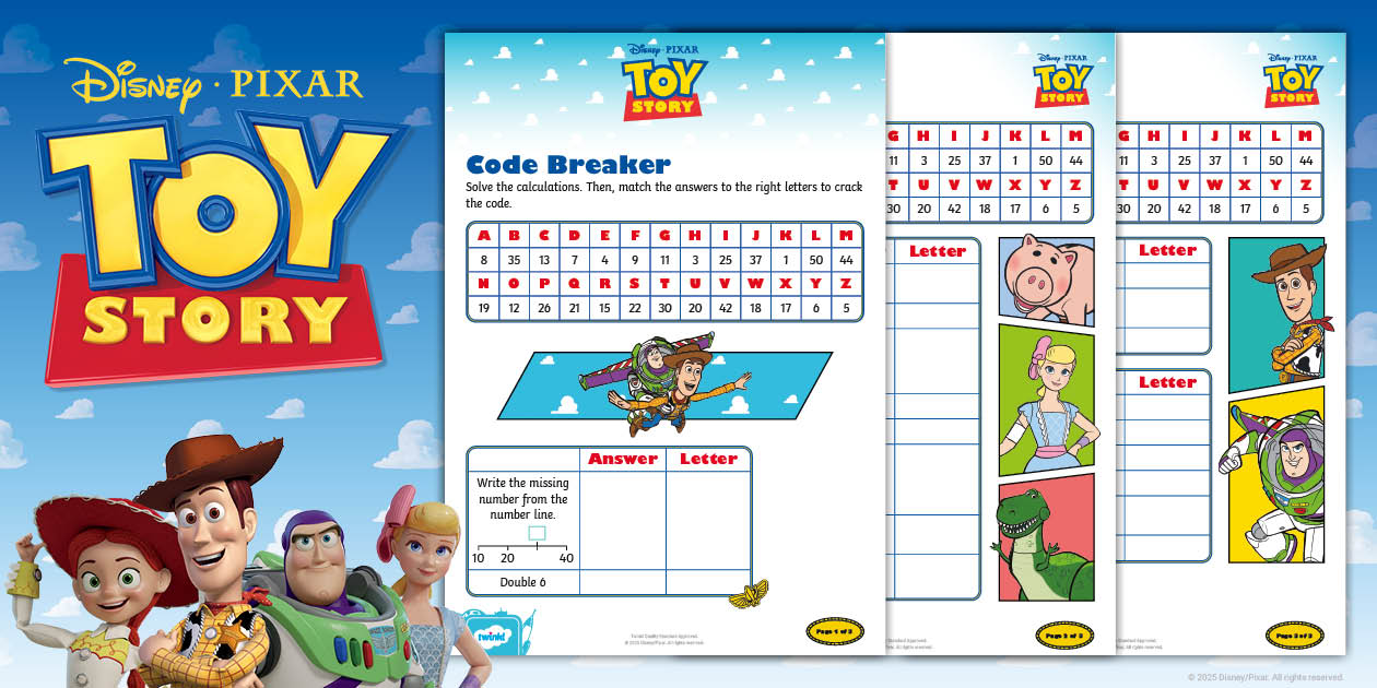 👉 Toy Story: Maths Codebreaker [Ages 5-7] | Twinkl