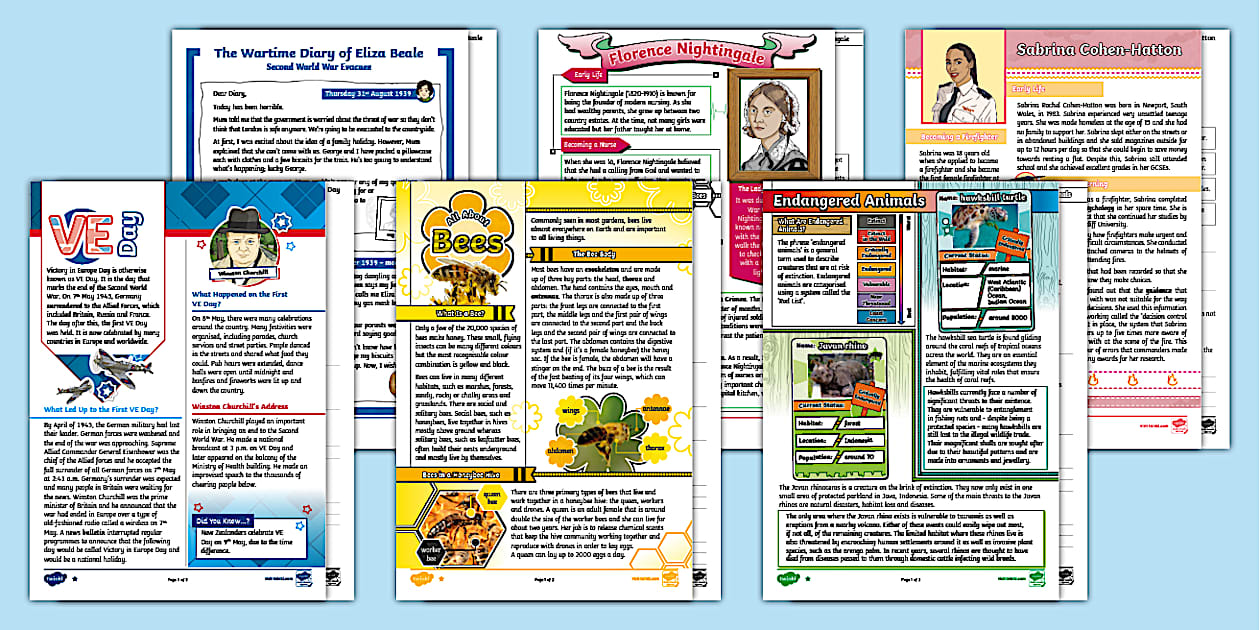 UKS2 May Reading Comprehension Activity Pack (teacher made)