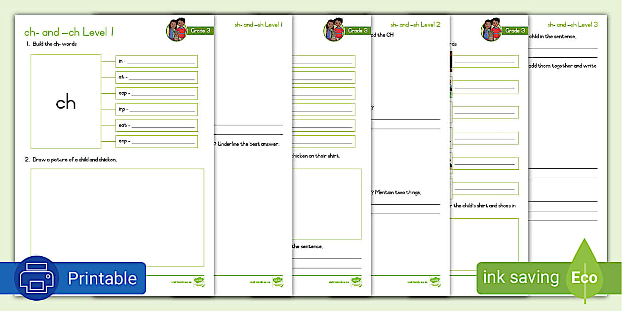 Phonics Worksheets Grade 3 - ch-ch Sounds - Twinkl