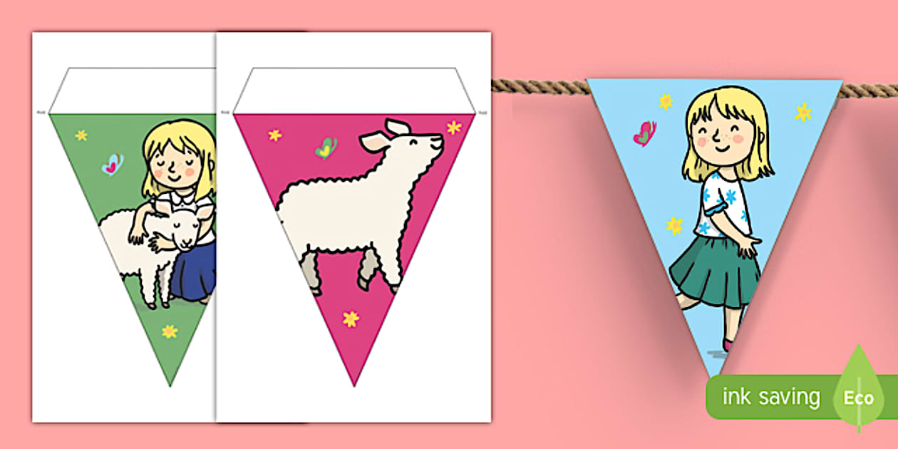 Mary Had a Little Lamb Bunting - Twinkl