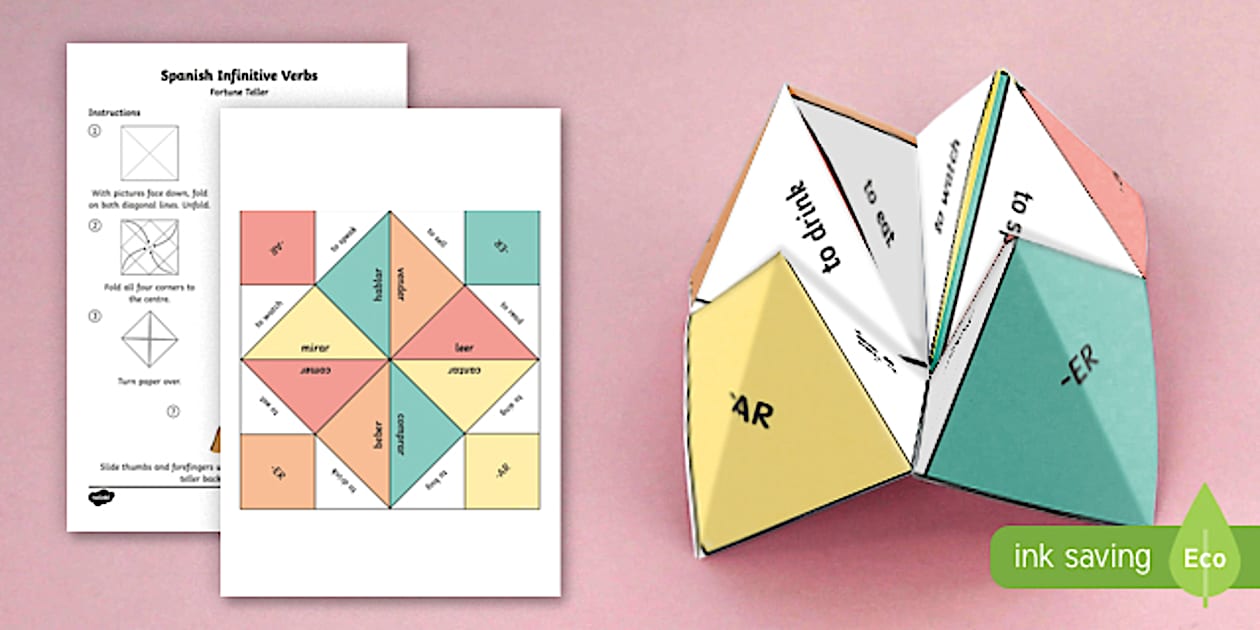 👉 Spanish Infinitive Verbs Fortune teller Spanish Translation