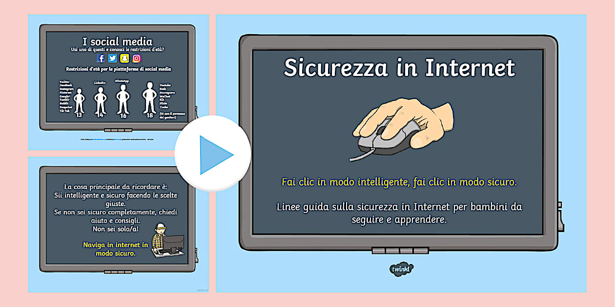 PowerPoint Sicurezza in Internet (Teacher-Made) - Twinkl