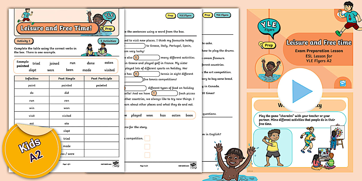 YLE A2 Flyers Exam Prep Lesson - Leisure and Free Time