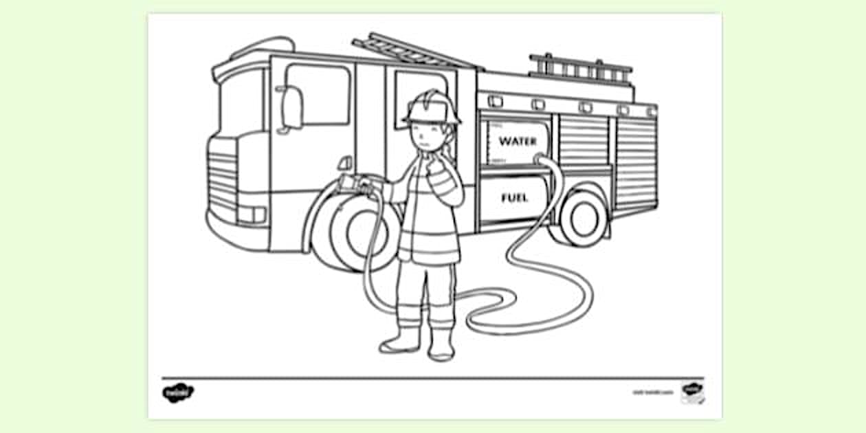 Fire Safety Colouring Page | Colouring Sheets - Twinkl