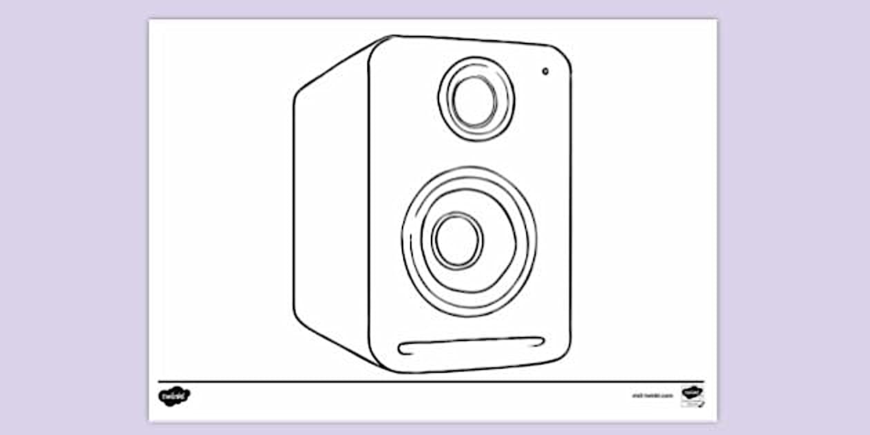 Output Speaker Colouring Page | Colouring Sheets - Twinkl