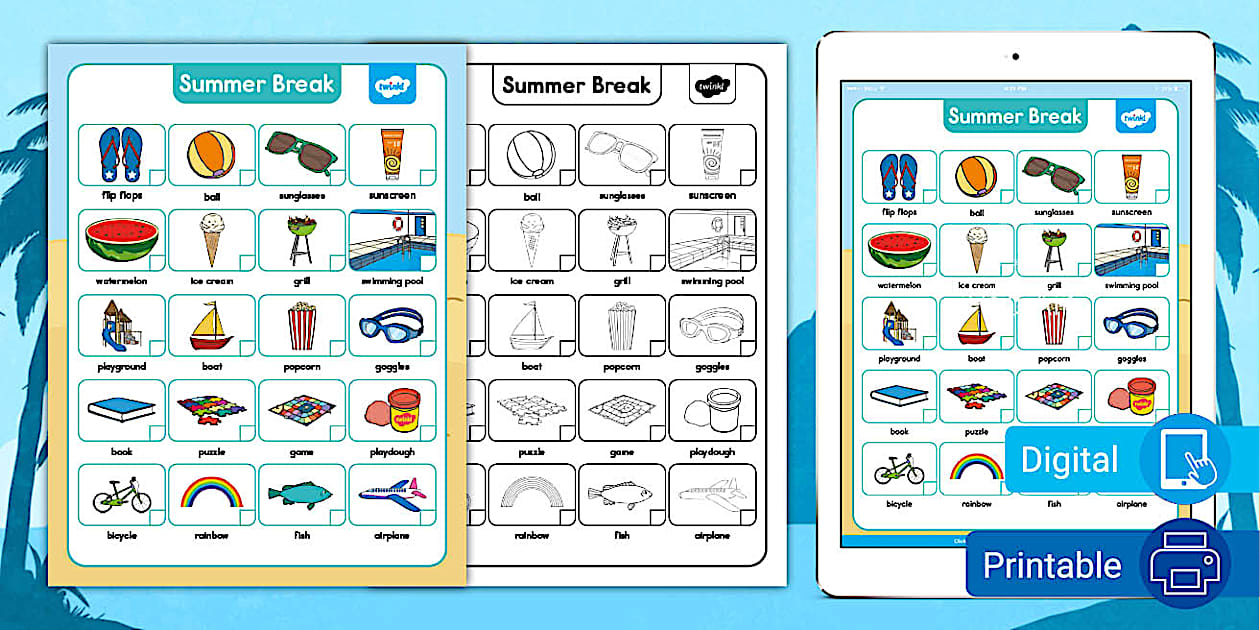 Summer Scavenger Hunt | Printable and Digital List | Twinkl