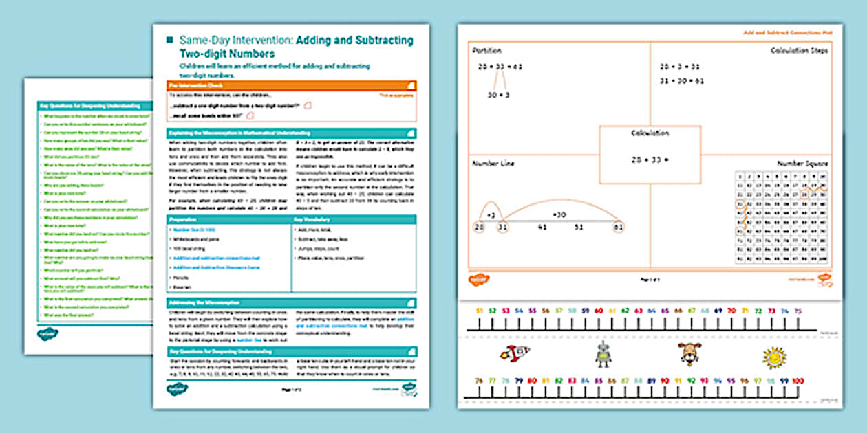 👉 Y2 Same-Day Intervention: Adding and Subtracting 2-Digit
