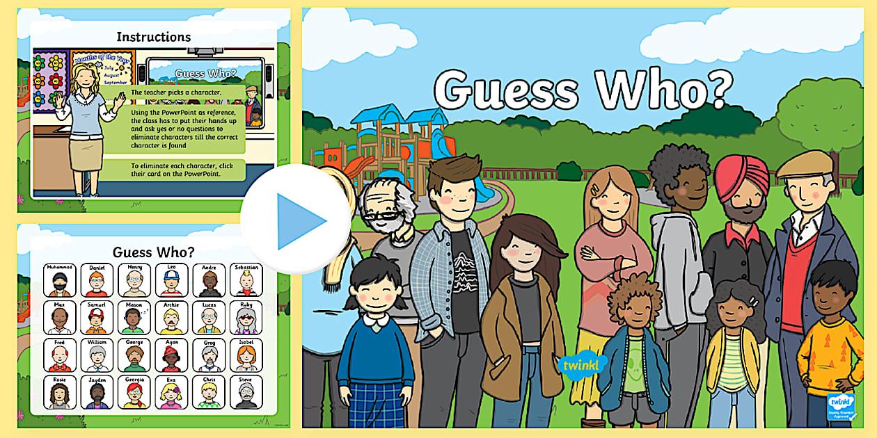 Guess Who Interactive Game PowerPoint for Classrooms