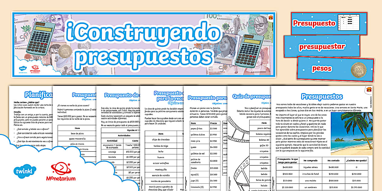 FREE! - Presupuestos sencillos para niños con pesos -Twinkl Colombia