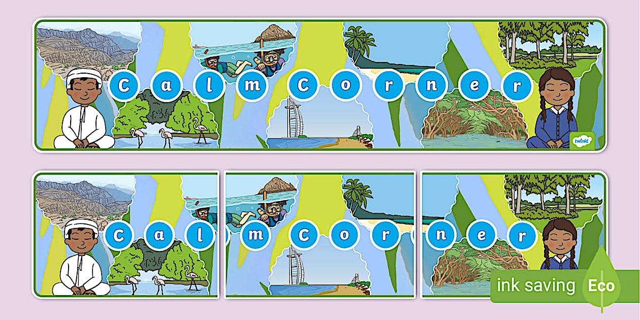 UAE Calm Corner Banner (teacher made) - Twinkl