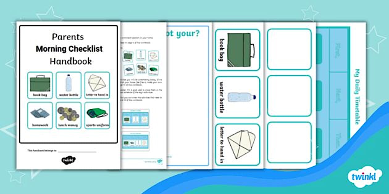 Parents Morning Checklist Handbook (teacher made) - Twinkl