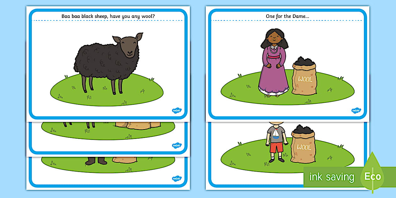 Baa Baa Black Sheep Sequencing Cards | Twinkl (teacher made)