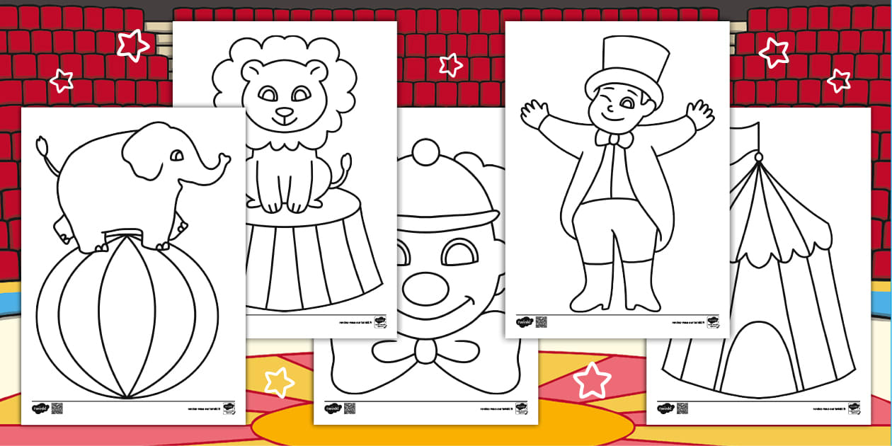 Coloriages : Mon premier cirque (teacher made) - Twinkl