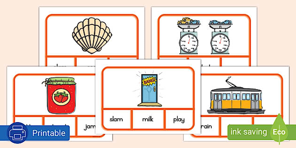 Grade 1 Phonics: -am Sound Peg Card Activity - Twinkl