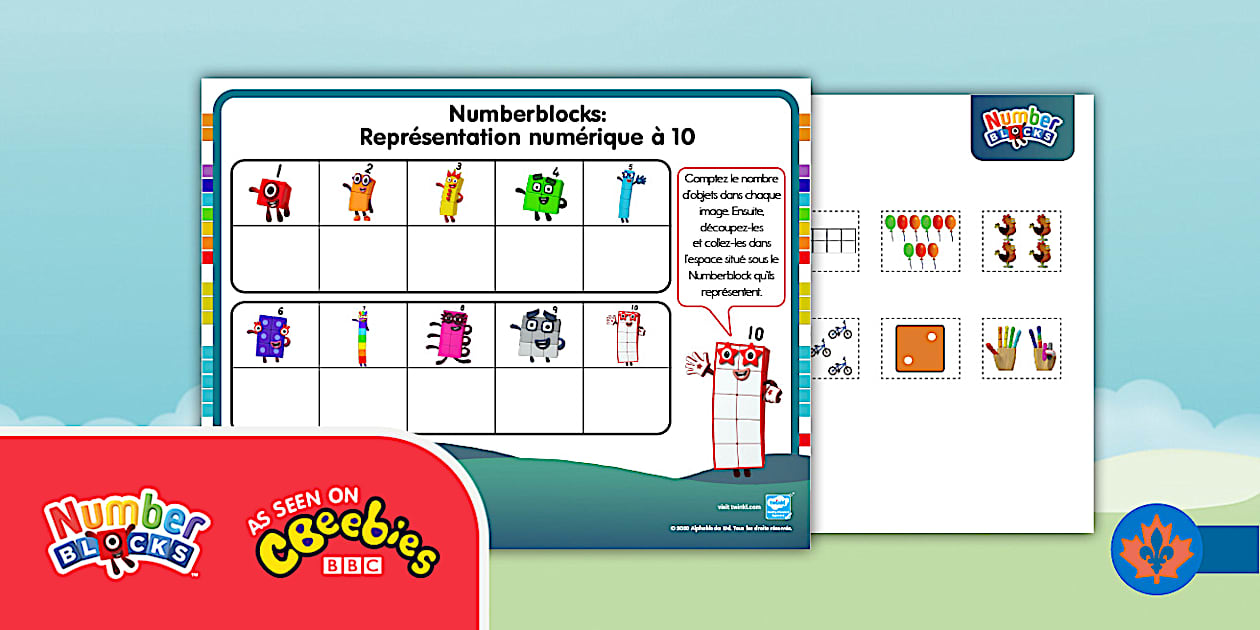 Numberblocks: Number Representation to 10 Activity French