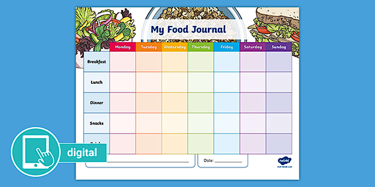 My Food Journal (Teacher-Made) - Twinkl