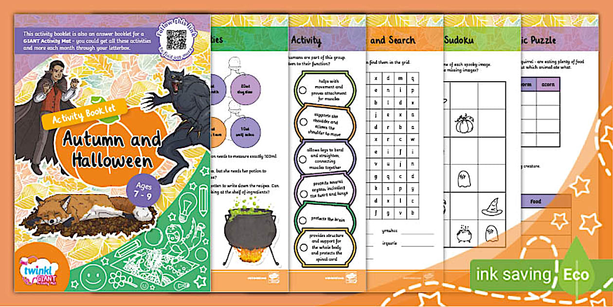 Autumn and Halloween Activity Booklet (Ages 7 - 9)