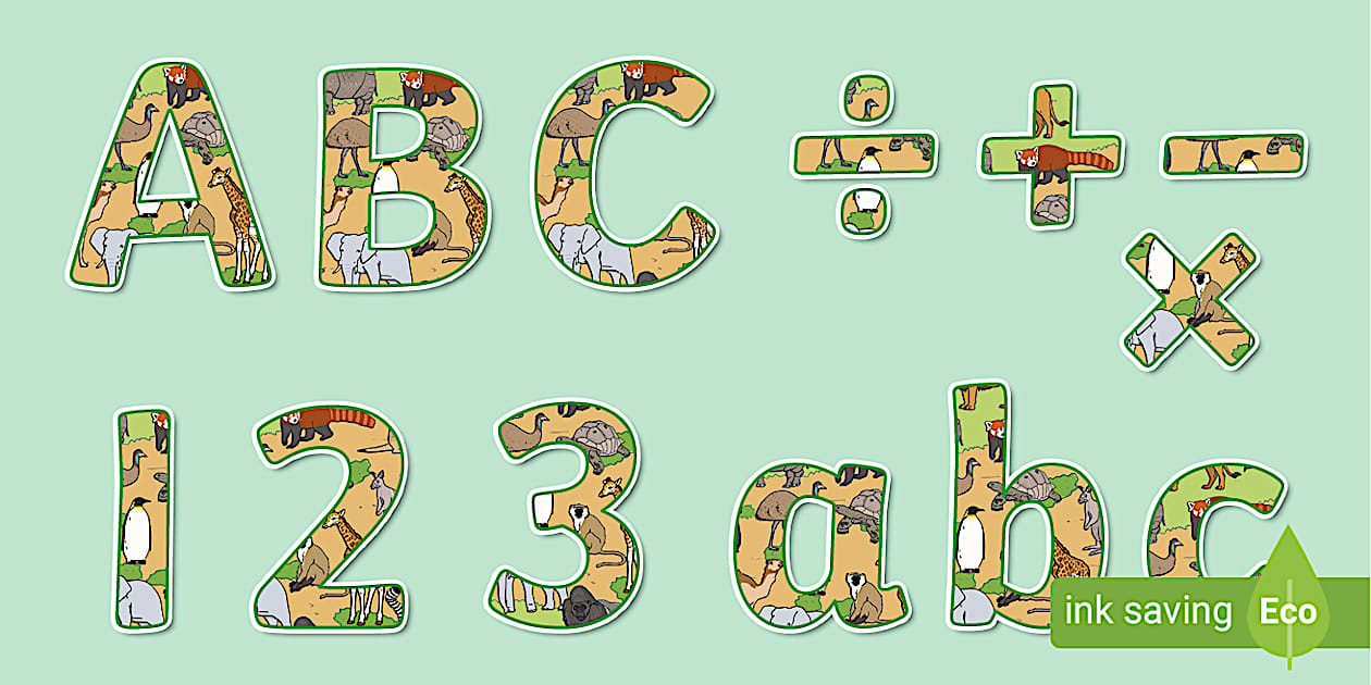 Zoo-Themed Animal Display Lettering | General Display