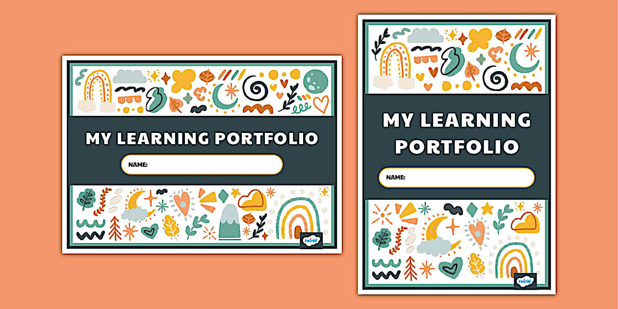 Boho Dreamscape Portfolio Editable Covers (teacher made)