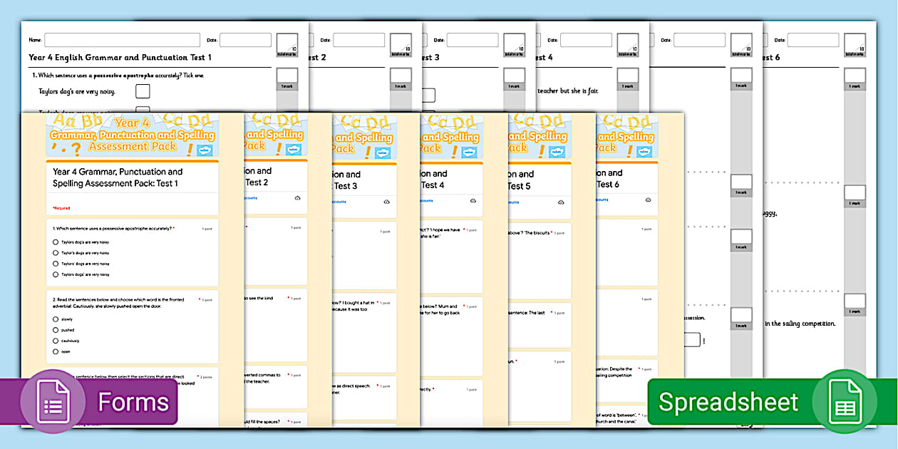Year 4 English Worksheets with Answers | SPaG Pack - Twinkl