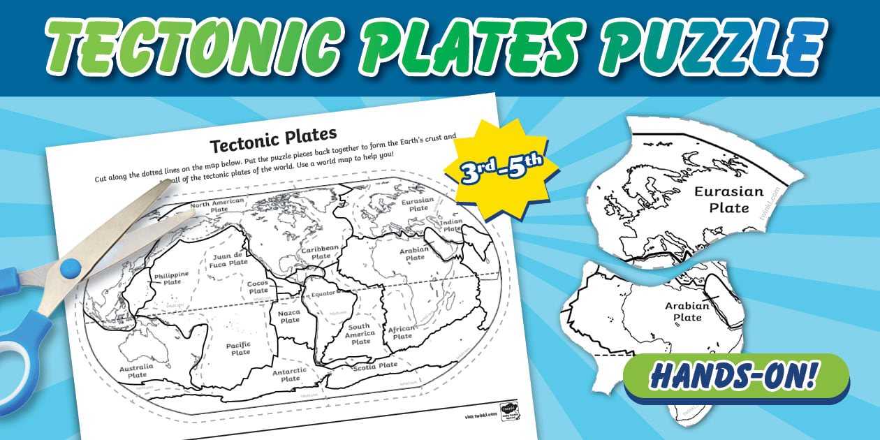 Tectonic Plates Jigsaw Puzzle for 3rd-5th Grade - Twinkl